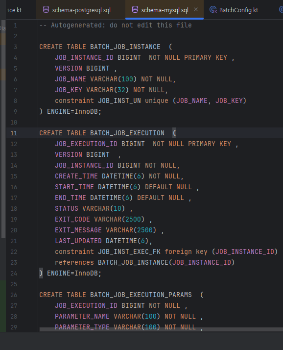 Spring Batch meta 테이블이 생성이 안된다면? – JungHyun Baek – Developer from South Korea